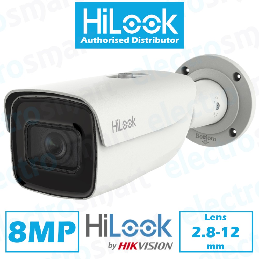 IPC-B680H-Z(2.8-12mm) HiLook by Hikvision 8MP 4K Bullet Network IP PoE CCTV Security Camera ...